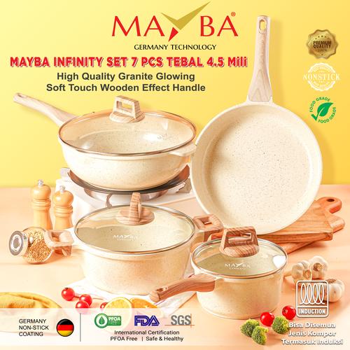 Promo PANCI INFINITY MAYBA SET 3 IN 1 Casserole + Wok + Frypan Glow ...