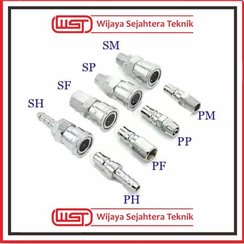 Jual Quick Coupler Sambungan selang kompresor sambugan selang recoil ...