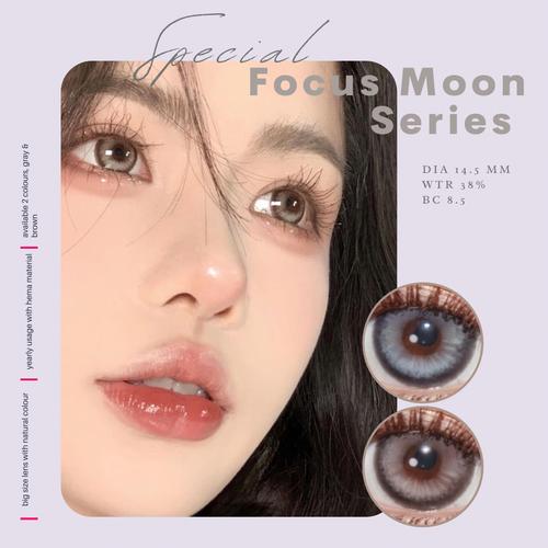 Jual [Preorder] Softlens Focus Moon Series - Gray, -0.00 (Normal ...