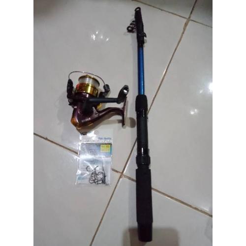 Jual Paket Set Pancing Murah Joran Telescopic + Reel Spool Plastik+ ...