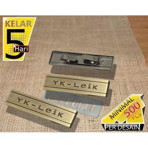 Jual Bikin label plat kantong custom unik cor logam merk tas Surabaya ...