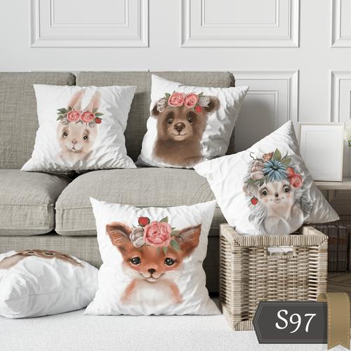 Jual Sarung bantal sofa kursi halus S97 ukuran 40x40/30x30 Hewan Gemas - Sarban S97A, 40x40 ...