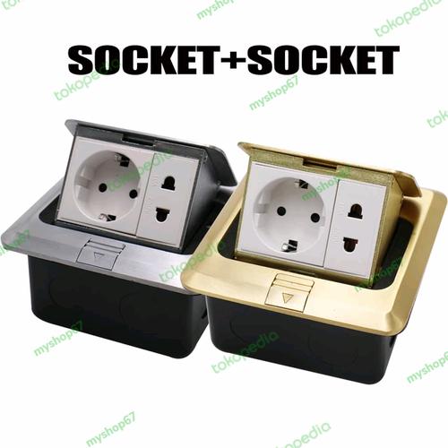 Jual floor Socket lantai meja 2 colokan listrik - Jakarta Pusat ...