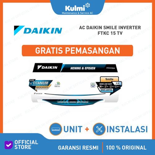 Jual AC DAIKIN FTKC-15TV 1/2PK + PASANG AC 0,5PK FTKC 15 TV Smile ...