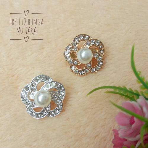 Jual Bros bunga mutiara bros jilbab bros dagu perhiasan haniman hijab ...