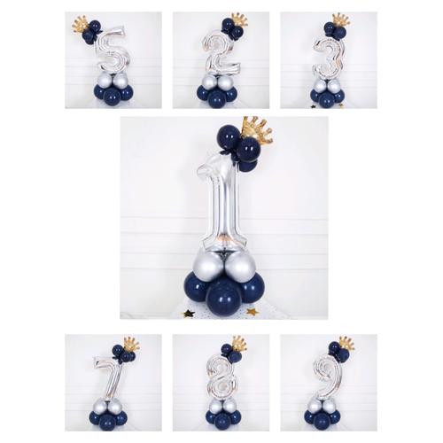 Jual STANDING DIY ANGKA SILVER NAVY - Angka 8 - Kota Bandung - Balon ...
