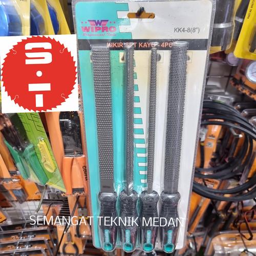 Jual 4PCS KIKIR KAYU RATA SEGITIGA SETENGAH BULAT WOOD FILES 8" 4 PCS ...
