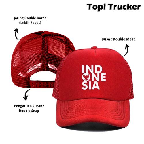 Jual Topi Jaring Trucker Hat Sablon Distro Lambang Garuda Indonesia ...
