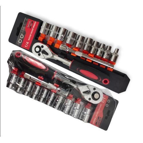 Jual Kunci Socket Set 12 pcs Kunci Shock Pas 1/2" 1/4" - 1/2 Inch ...