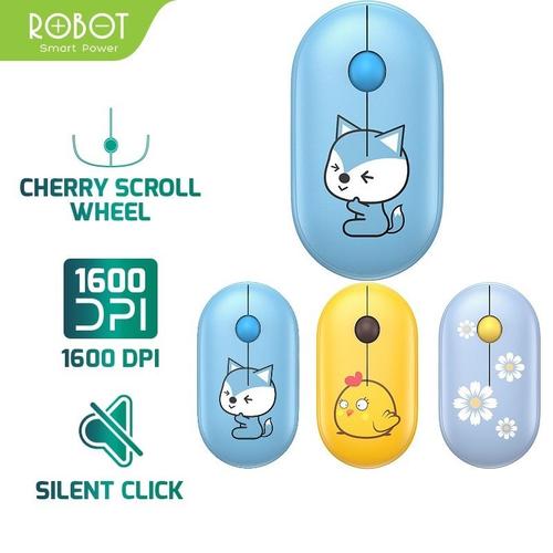 Jual Robot M230 Wireless Mouse Silent Karakter Lucu Imut (New M220 M330 ...