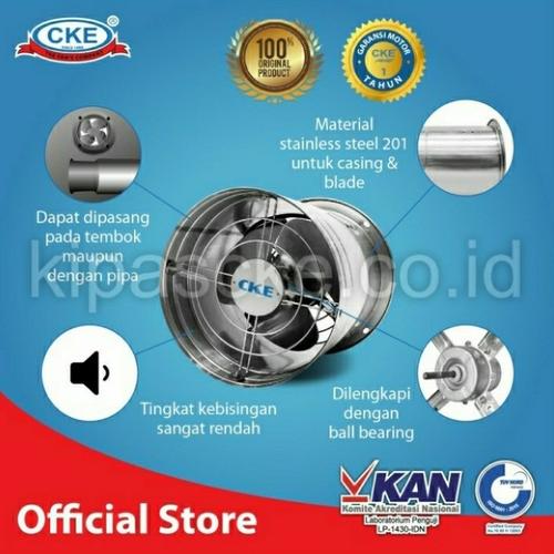 Jual CKE Axial Drum Fan 10 Inchi 220v Stainless Steel Exhaust Fan 10 ...