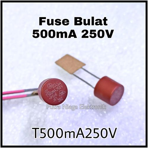 Jual Fuse Bulat 500mA 250V Sikring Silinder PCB Board T500mA250V 0,5A 0 ...