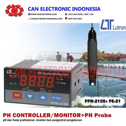 Jual PH Controller/Monitor Lutron PPH-2108 + PE-21 Industrial PH Probe ...
