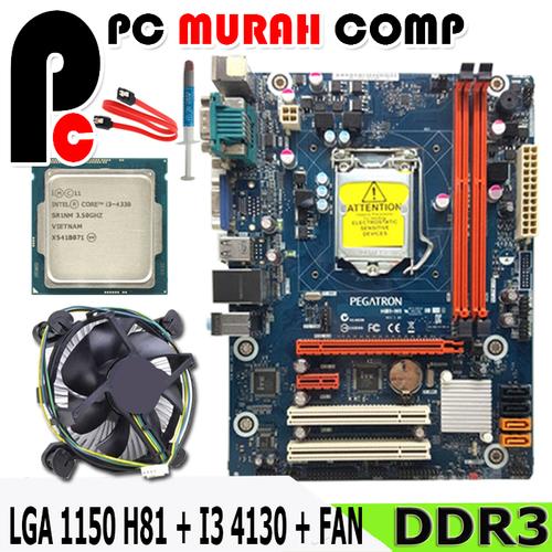 Jual Mainboard Intel LGA 1150 H81 ONBOARD - paket 3 i3 4160 - Kota ...