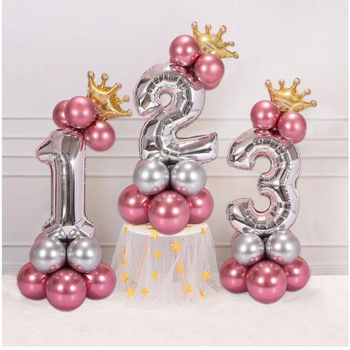Promo STANDING DIY ANGKA SILVER PINK / DEKORASI ANGKA JUMBO - ANGKA 1 ...