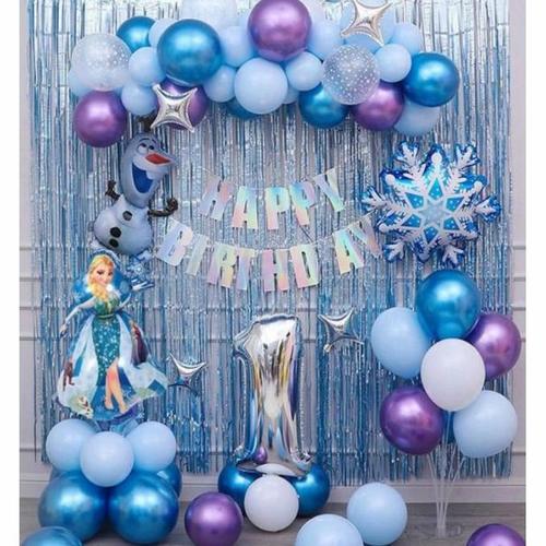 Jual paket set dekorasi ulang tahun anak tema frozen Jamin ORI - Kota ...