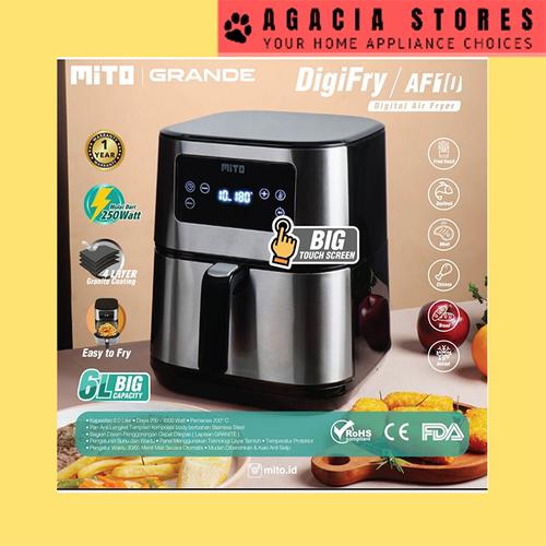 Jual Air Fryer Mito AF-10 Capacity 6 Liter Digital Airfryer Mito Grande - PACKING NORMAL - Kota ...