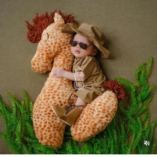 Jual baju safari bayi baby props kostum safari properti foto newborn ...