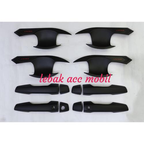 Jual paket cover outer dan handle mobil Nissan all new livina hitam dop ...