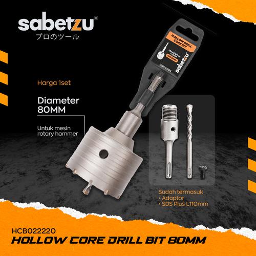 Jual Hollow core drill bit 80mm SDS plus L110 Sabetzu mata bor bobok ...