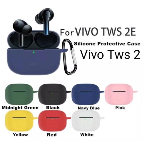 Jual Soft Case Silikon Vivo TWS 2 Vivo TWS 2e Vivo TWS 2 ANC + carabiner - Merah Muda - Kota ...