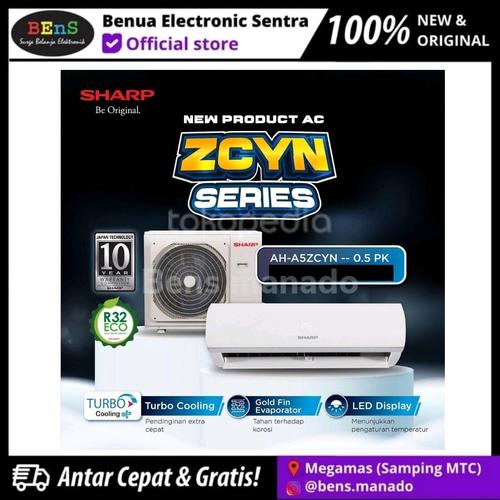 Jual SHARP AC ½ PK AH-A5ZCYN (New produk) garansi 10 tahun kompresor ...
