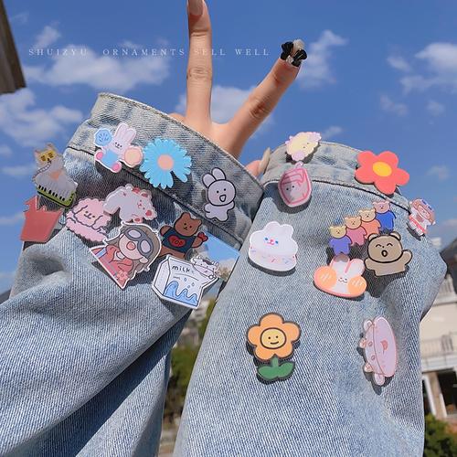 Jual pin lucu bros lucu korea kartun lencana baju hijab lucu imut - 20 ...