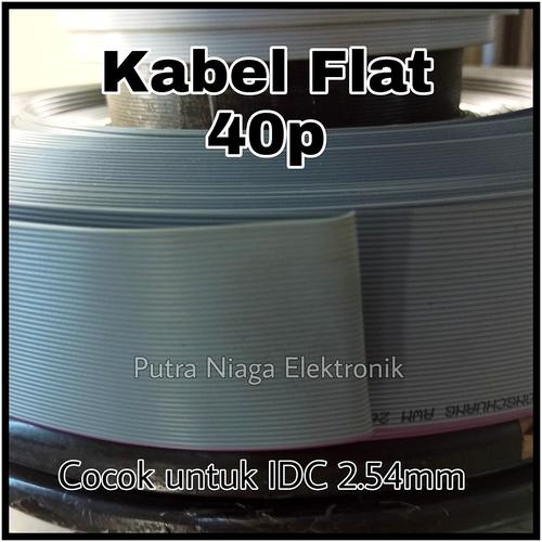 Jual Kabel Flat 40P / Kabel 40 Jalur / Kabel IDC 2.54mm harga/Meter ...