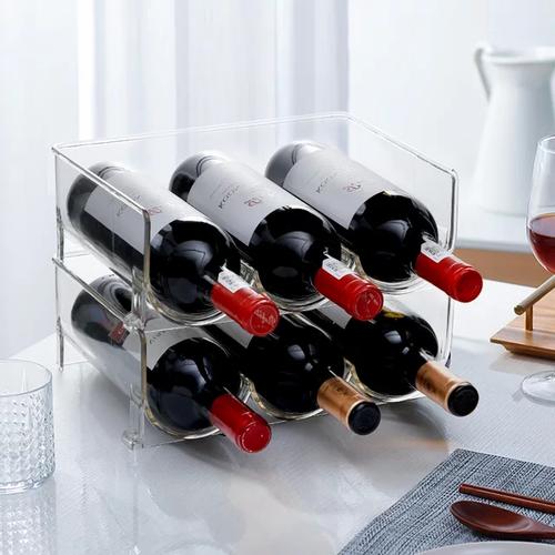 Jual Rak Botol Minuman Susun Transparent TRIPLE /Stackable Bottle ...