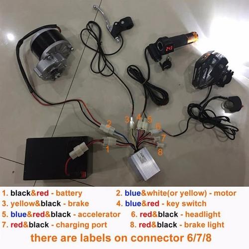 Jual set sepeda listrik 24V 350W MY1016Z3 E-bike conversion kit ...