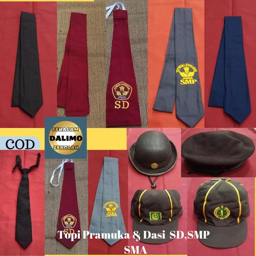 Jual Dasi SD SMP SMA Topi Pramuka Cewek dan Cowok Topi Siaga Seragam ...