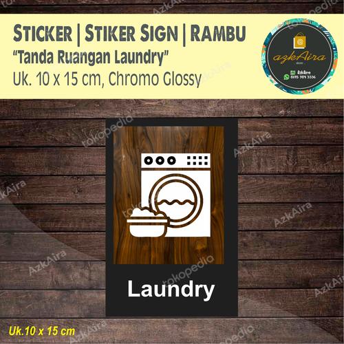 Jual Sticker Stiker Sign LAUNDRY (modern) - Uk. 10x15 cm - Kab ...