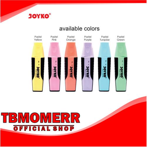 Jual HIGHLIGHTER / PENANDA JOYKO HL-6 ~ 11 PASTEL COLOR - PINK - Kota ...