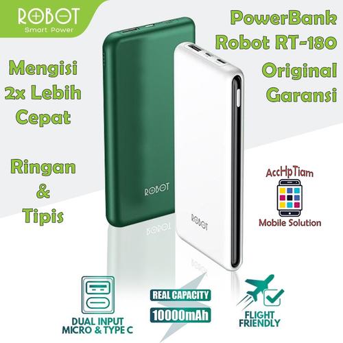 Promo PowerBank Robot RT180 10.000 mAh Dual Input Output Original ...