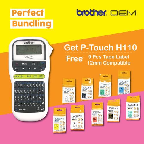 Jual PERFECT BUNDLING BROTHER PT H110 PRINTER LABEL PAKET FREE 9 LABEL ...
