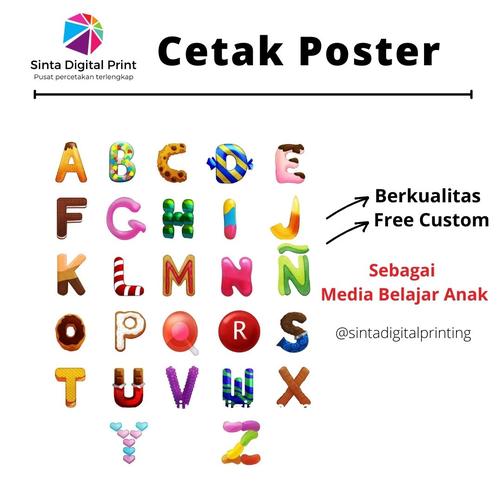 Jual Cetak Poster Huruf Alfabet | Poster Belajar Anak - Kab. Tangerang ...