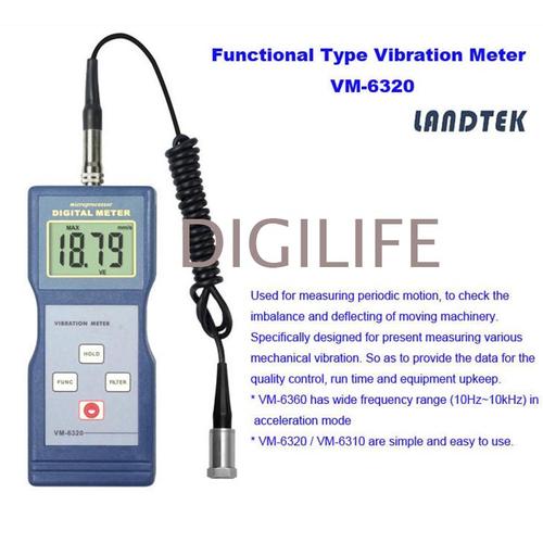 Jual Vibration Meter Landtek VM6320 Tester Gauge Vibrometer Getaran VM ...