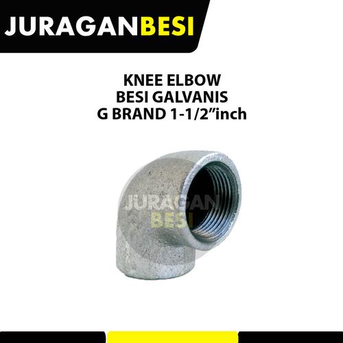 Jual KNEE 1 1/2 INCH 1.5 1,5 KENI BESI ELBOW KENI DRAT DALAM G BRAND ...