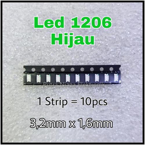 Jual LED 1206 SMD Hijau / Green 3,2mm x 1,6mm per Strip - Kota Bandung ...