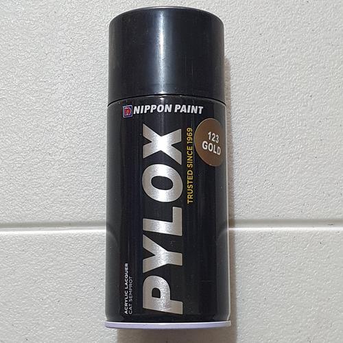 Jual pylox nippon paint gold 123 emas / cat semprot / pilox gold emas ...