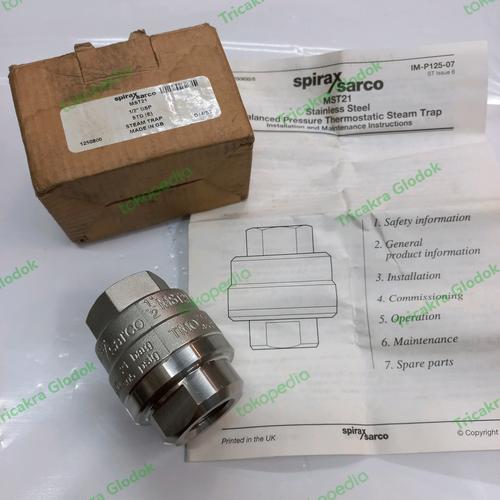 Jual steam trap spirax sarco mst21 1/2inch/mst21 1/2" spirax sarco ...