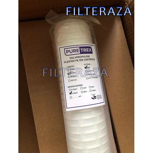 Jual Pleated Filter Cartridge 20" Inch Absolute Micron 0.45 um DOE ...