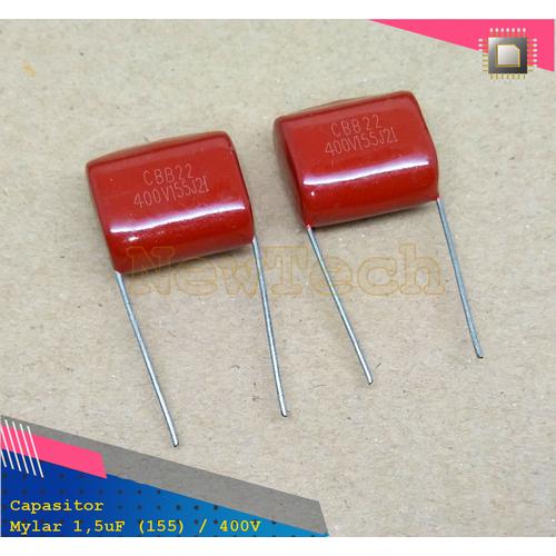 Jual Capasitor Mylar Kapasitor Milar 1,5uF 1.5uF 1,5 1.5 155 400V 400 Volt - Kab. Kendal ...