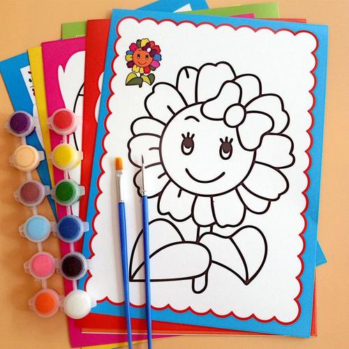 Jual Diy Set Mewarnai Cat Air Anak Water Color Mainan Edukasi Anak ...