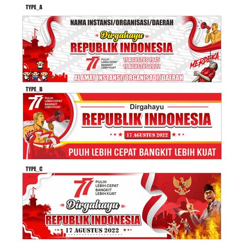 Jual Spanduk HUT R1 bisa custom tulisan, spanduk HUT RI, Banner 17 ...