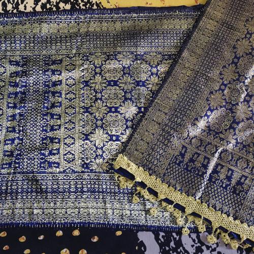 Jual kain songket palembang benang mas intan - Biru - Kota Palembang ...