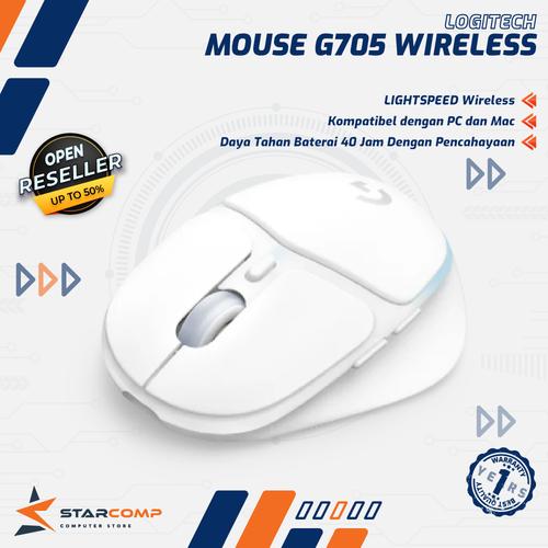 Promo Logitech G705 Aurora Wireless Gaming Mouse Lightspeed Bluetooth G ...