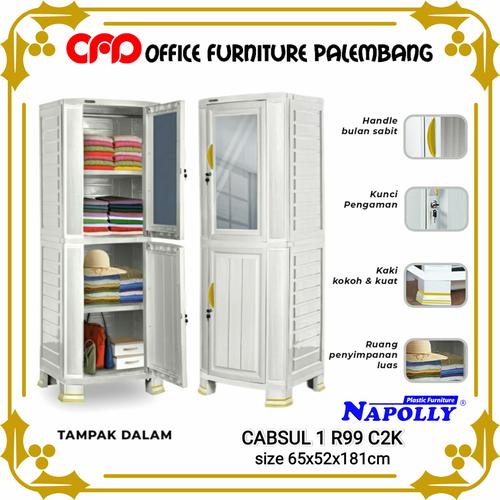 Jual lemari pakaian 1 pintu napolly cabsul 1 R99 C2K lemari baju ...