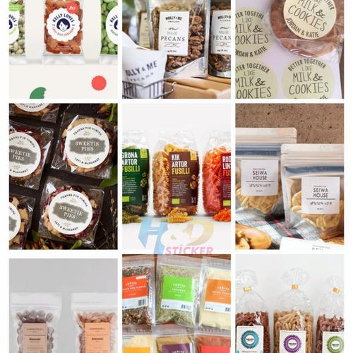 Jual Cetak Stiker Logo Kemasan Olshop / Makanan / Skincare Label ...