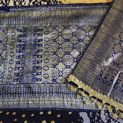 Jual kain songket palembang benang mas intan - Biru - Kota Palembang ...
